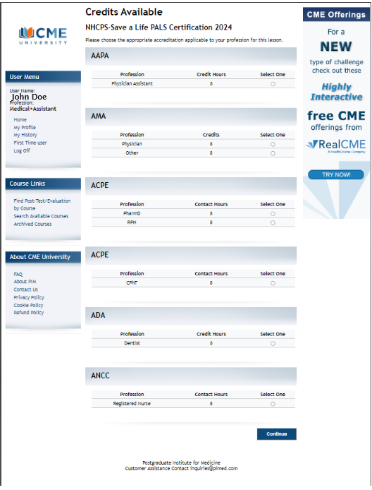 كيف يمكنني استرداد شهادة CME الخاصة بي من جامعة CME ؟ (NHCPS) – Support